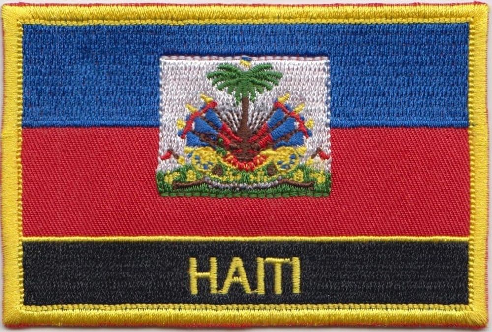 Haiti State Crest Embroidered Rectangular Patch