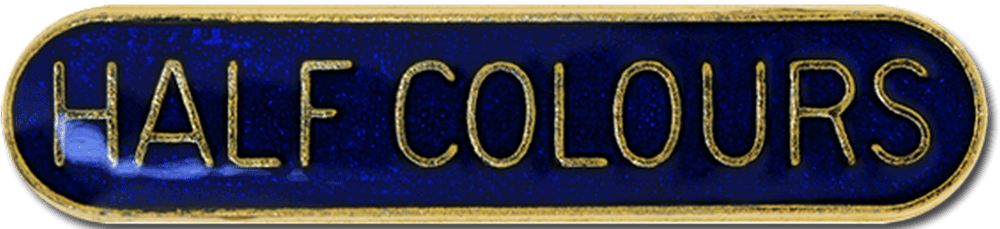 Half Colours Rounded Bar Blue Pin Badge