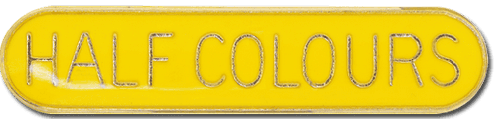 Half Colours Rounded Bar Yellow Pin Badge