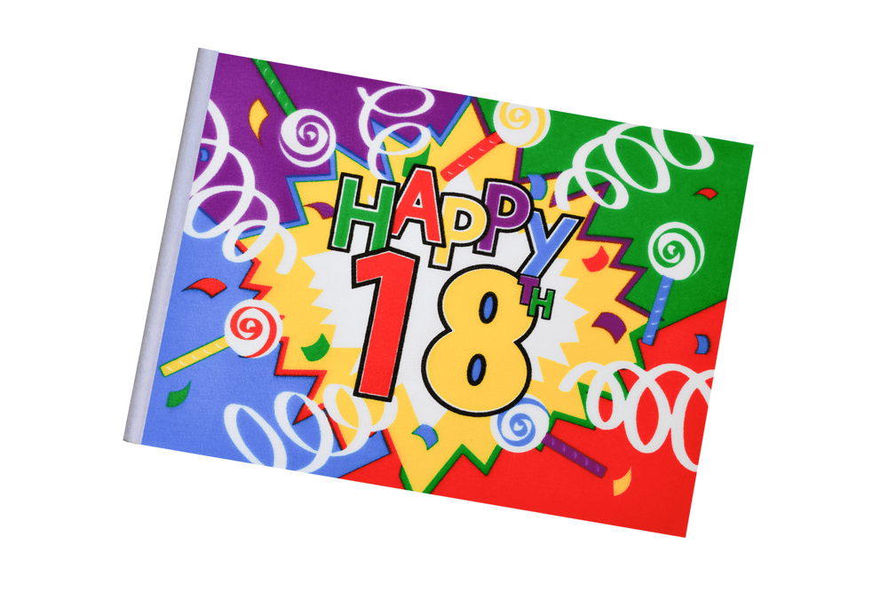 Happy 18th Birthday Small Craft Flag