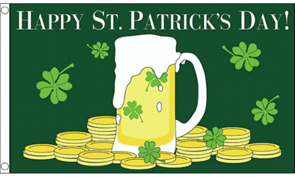 Happy St Patrick s Day Guinness Polyester 5 x3 Flag