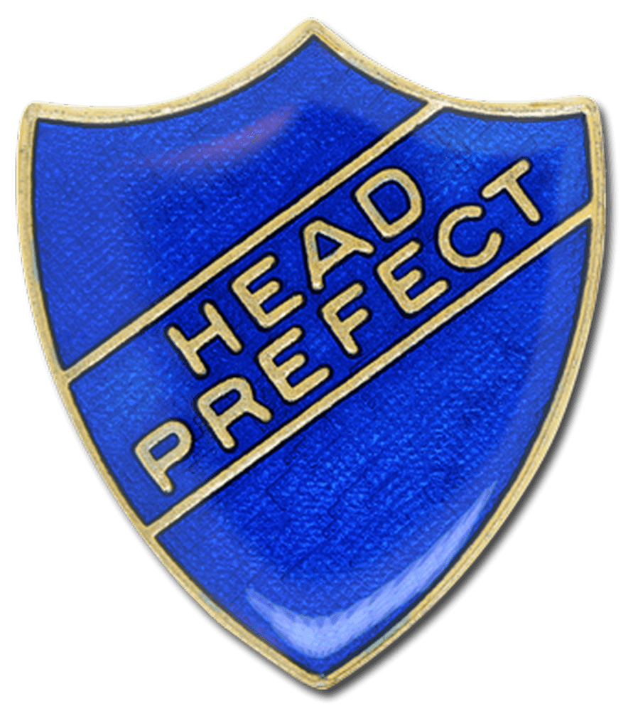 Head Prefect Blue Shield Pin Badge
