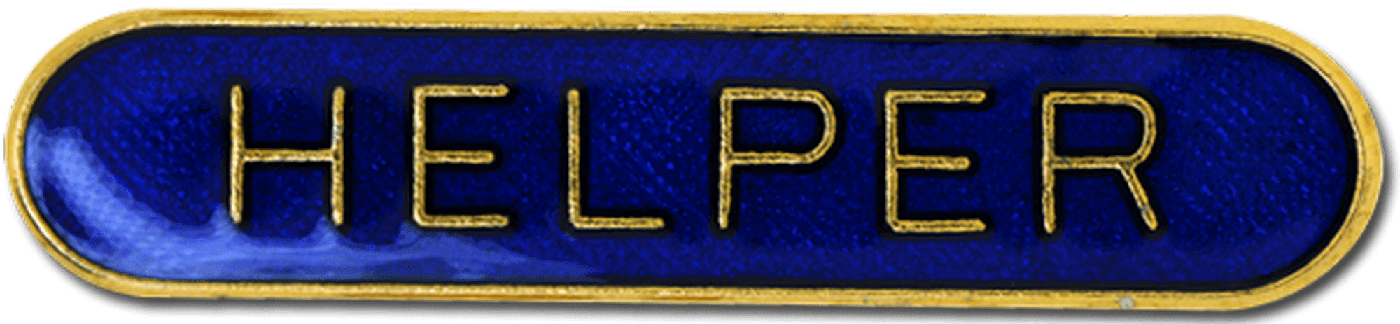 Helper Rounded Bar Blue Pin Badge