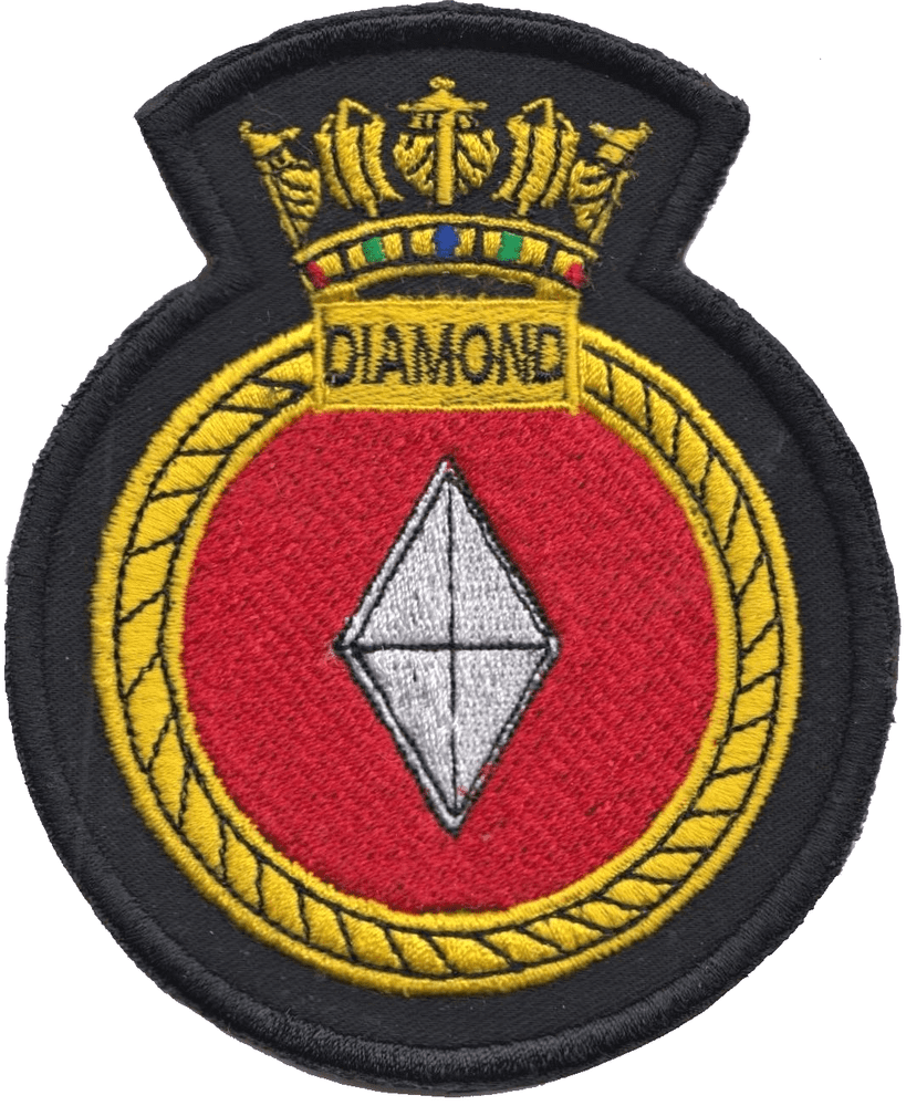 HMS Diamond Royal Navy RN Surface Fleet Crest MOD Embroidered Patch