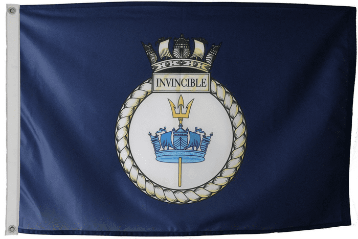 HMS Invincible Flag with Eyelets