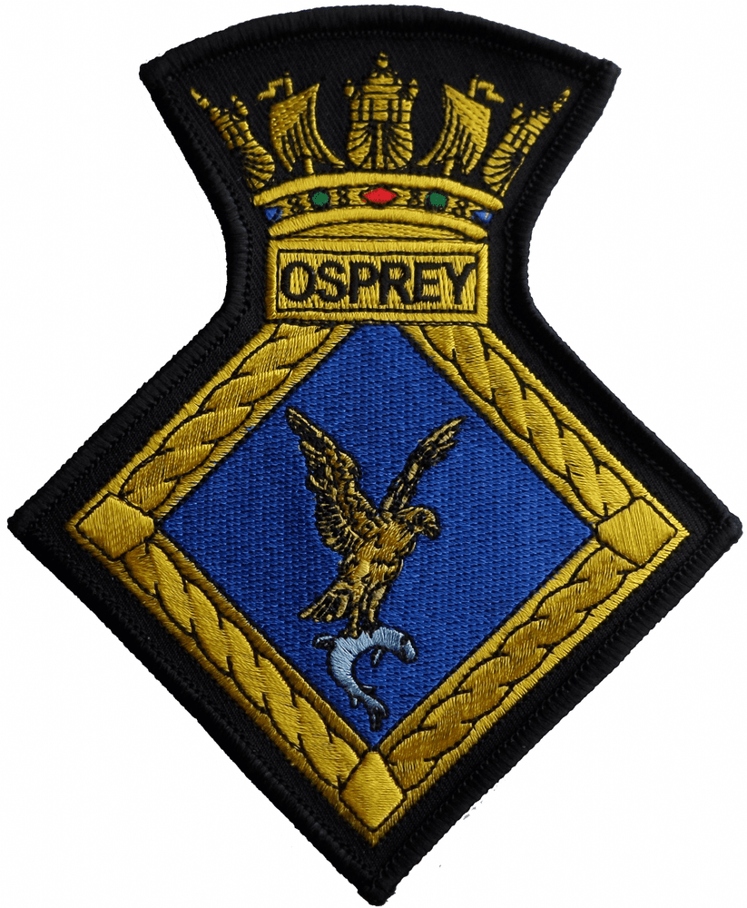 HMS Osprey RNAS Portland Fleet Air Arm FAA Crest MOD Embroidered Patch