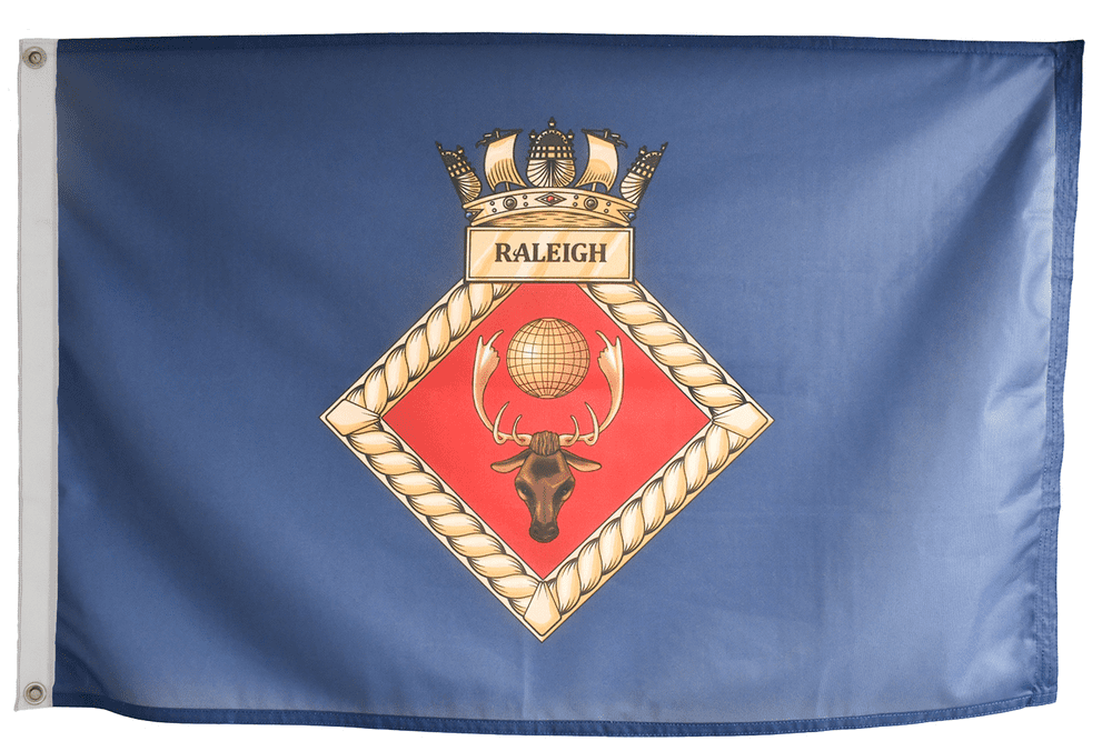 HMS Raleigh Flag with Eyelets