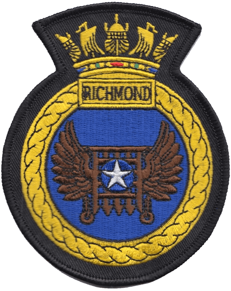 HMS Richmond Royal Navy RN Surface Fleet Crest MOD Embroidered Patch