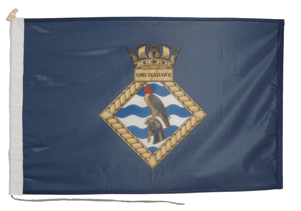 HMS Seahawk Flag with Rope & Toggle