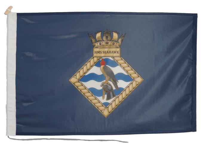 HMS Seahawk Flag with Rope & Toggle