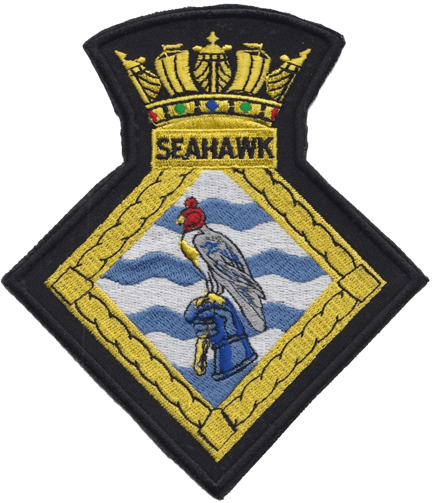 HMS Seahawk RNAS Culdrose Fleet Air Arm FAA Crest MOD Embroidered Patch