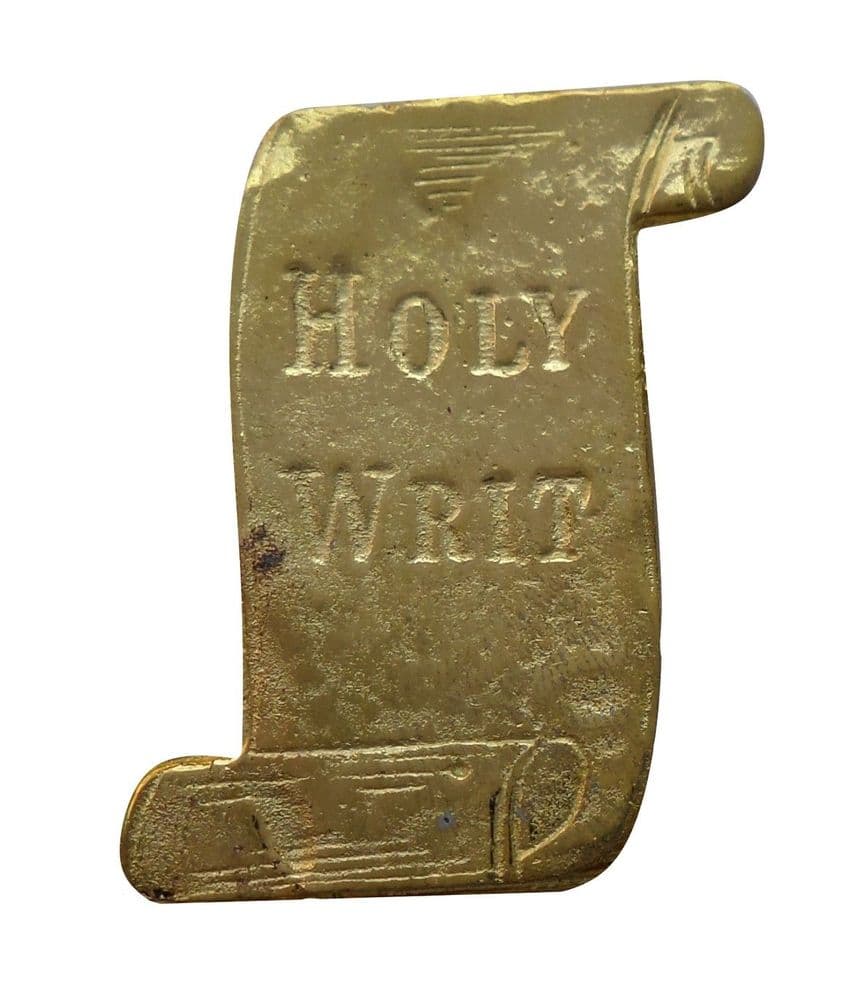 Holy Writ Scroll Gilded Orange Order Symbol For Collarette - WG012