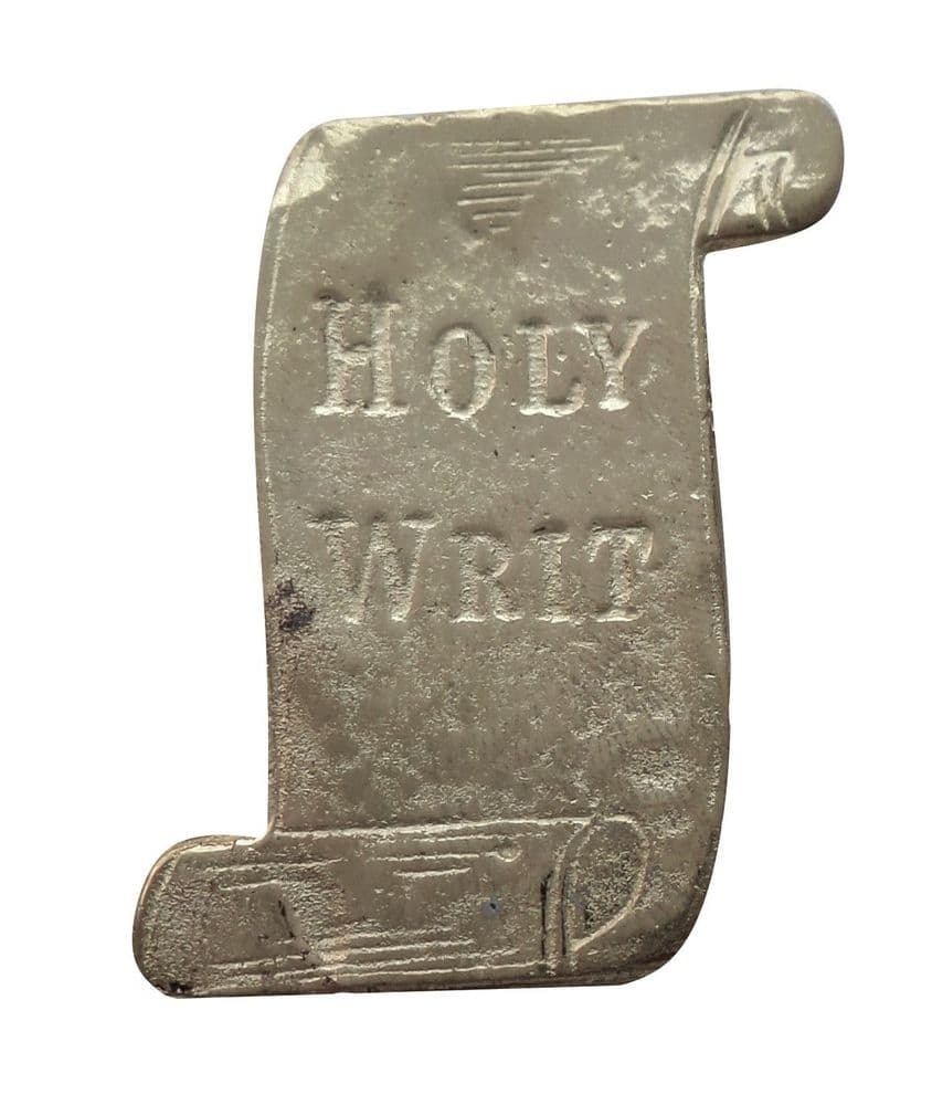 Holy Writ Scroll Nickel-Plated Orange Order Symbol For Collarette - W012