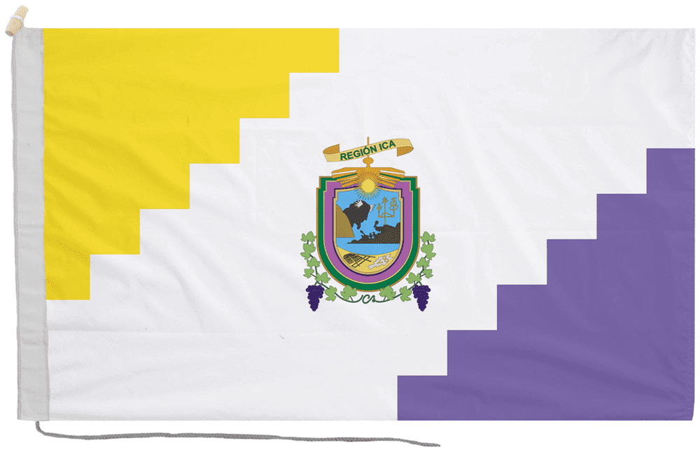 Ica Department Peru Flag with Rope & Toggle