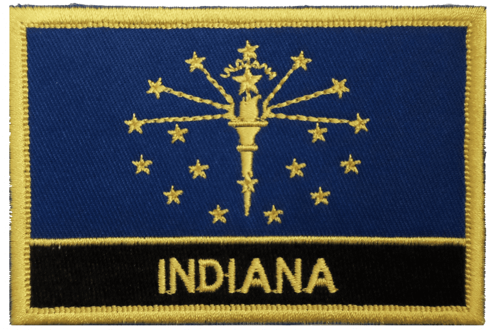 Indiana Embroidered Rectangular Patch