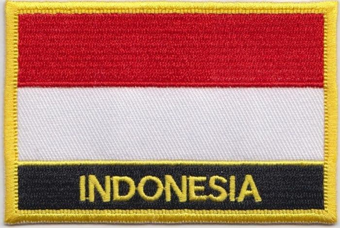 Indonesia Embroidered Rectangular Patch