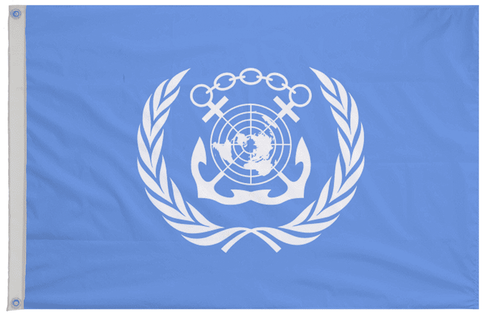 International Maritime Organization IMO Flag with Eyelets