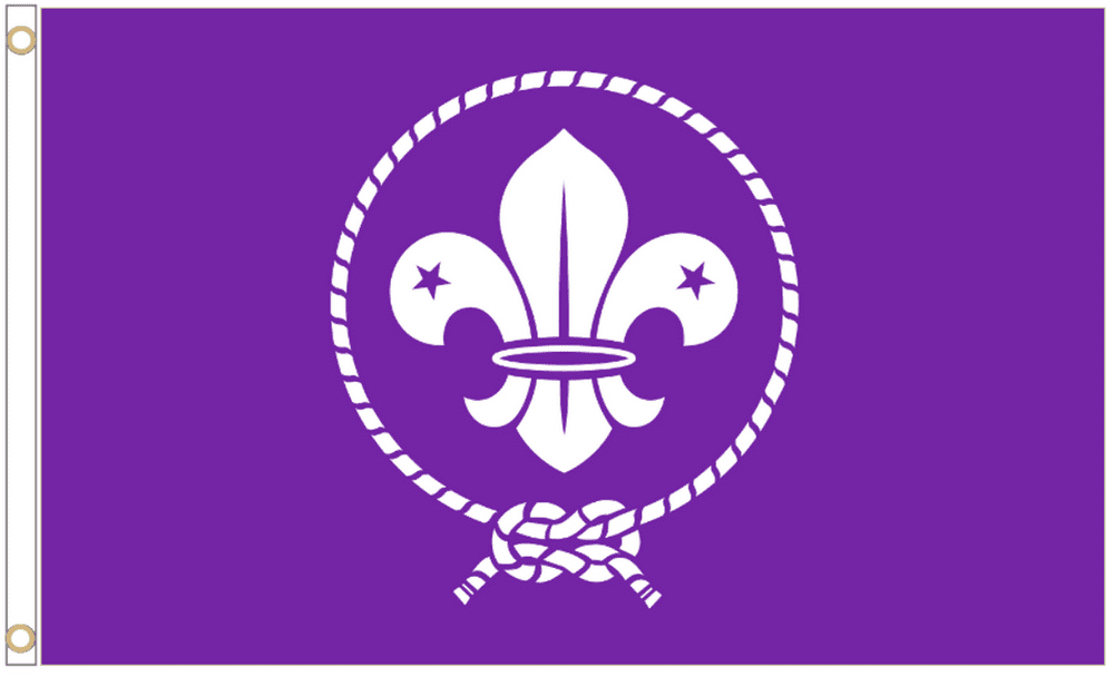 International Scouting Scout Movement Purple Polyester Flag