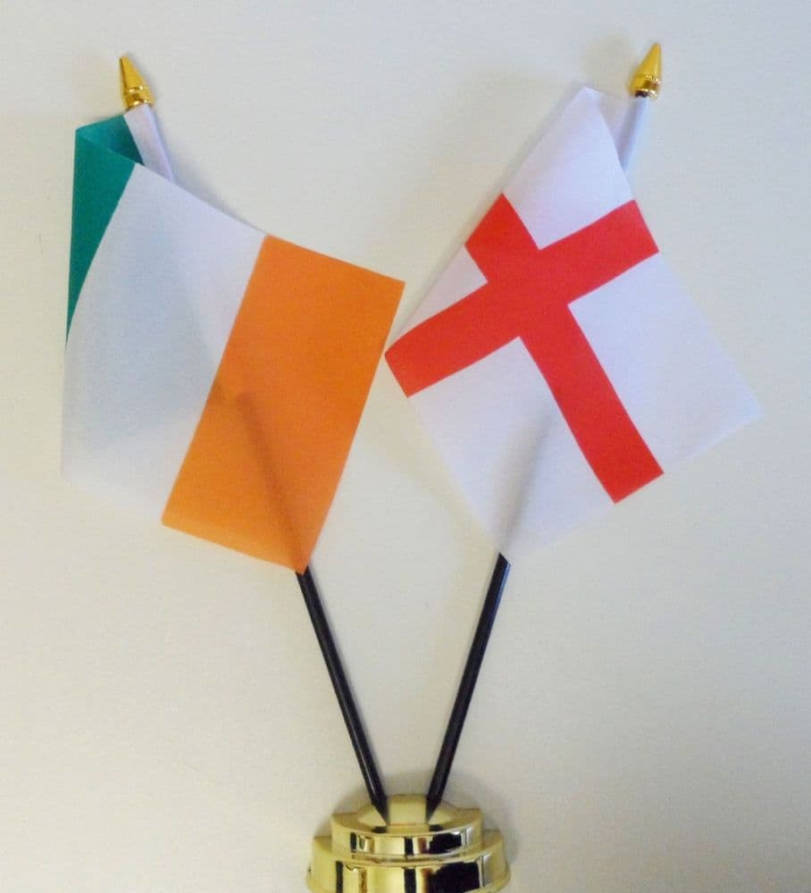Ireland and England Friendship Table Flag
