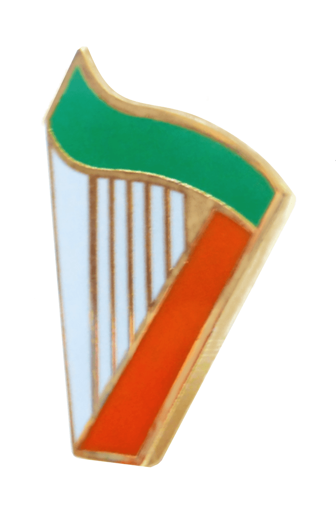 Ireland Irish Harp Flag Pin Badge