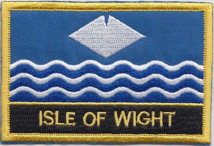 Isle of Wight Flag Embroidered Rectangular Patch