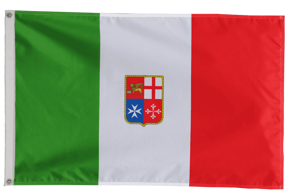 Italy Civil Ensign Flag with Eyelets