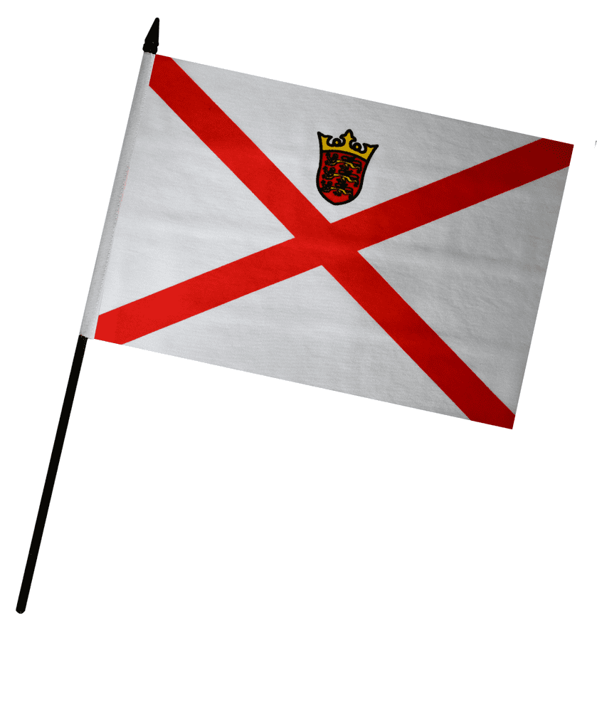 Jersey Channel Islands Medium Hand Flag