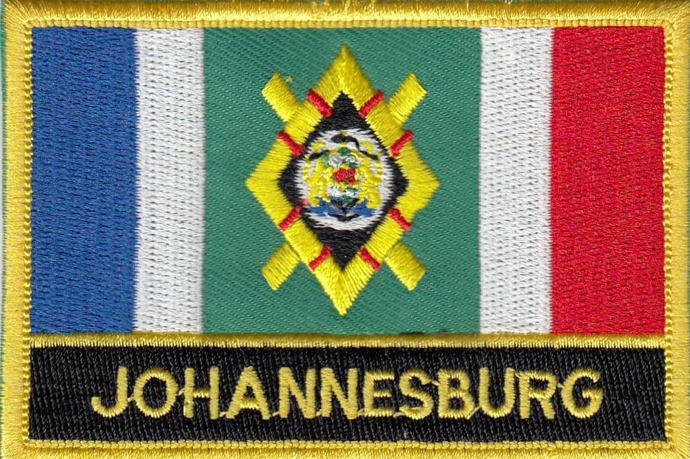 Johannesburg South Africa Flag Embroidered Rectangular Patch
