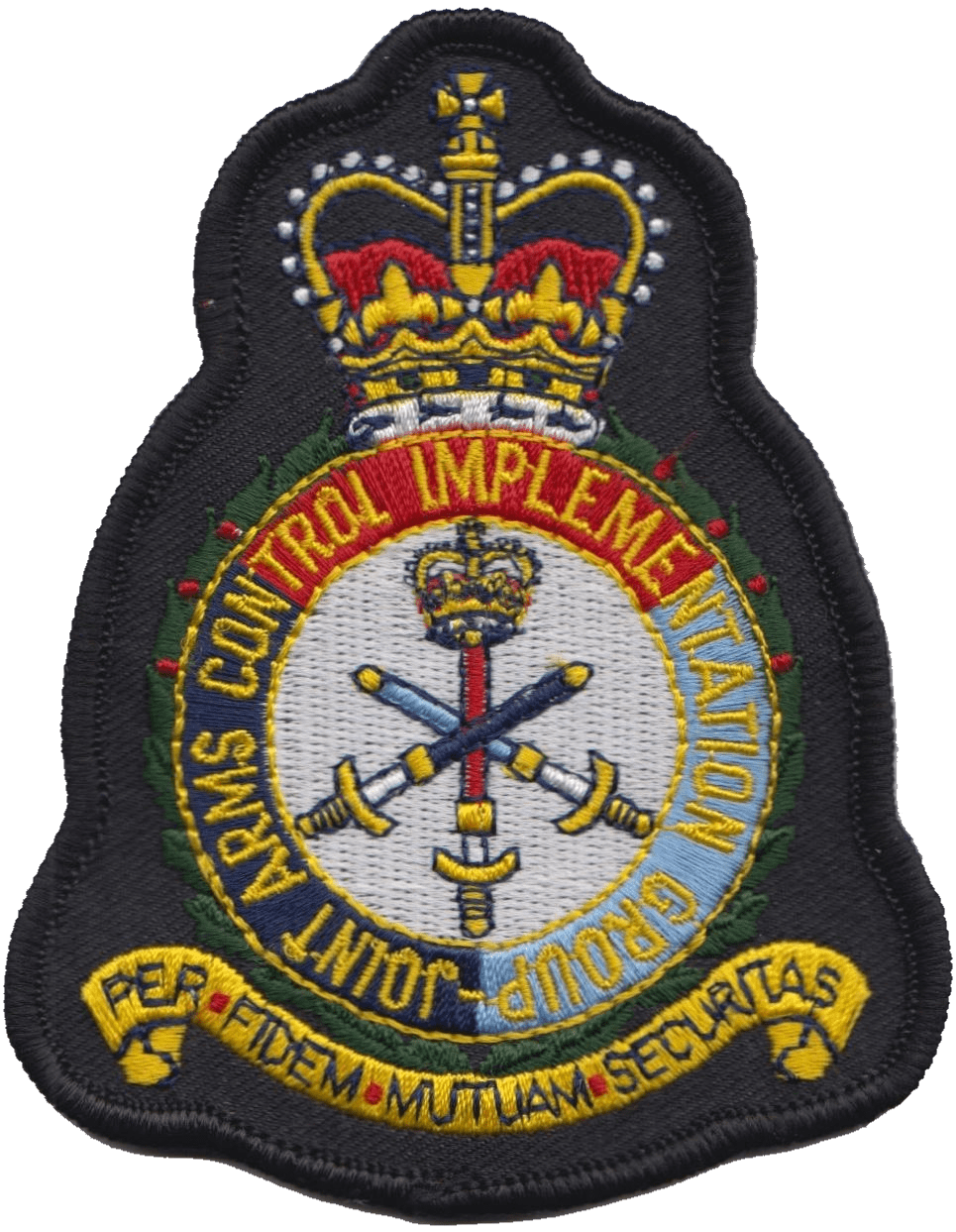 Joint Arms Control Implementation Group JACIG MOD Crest Embroidered Patch