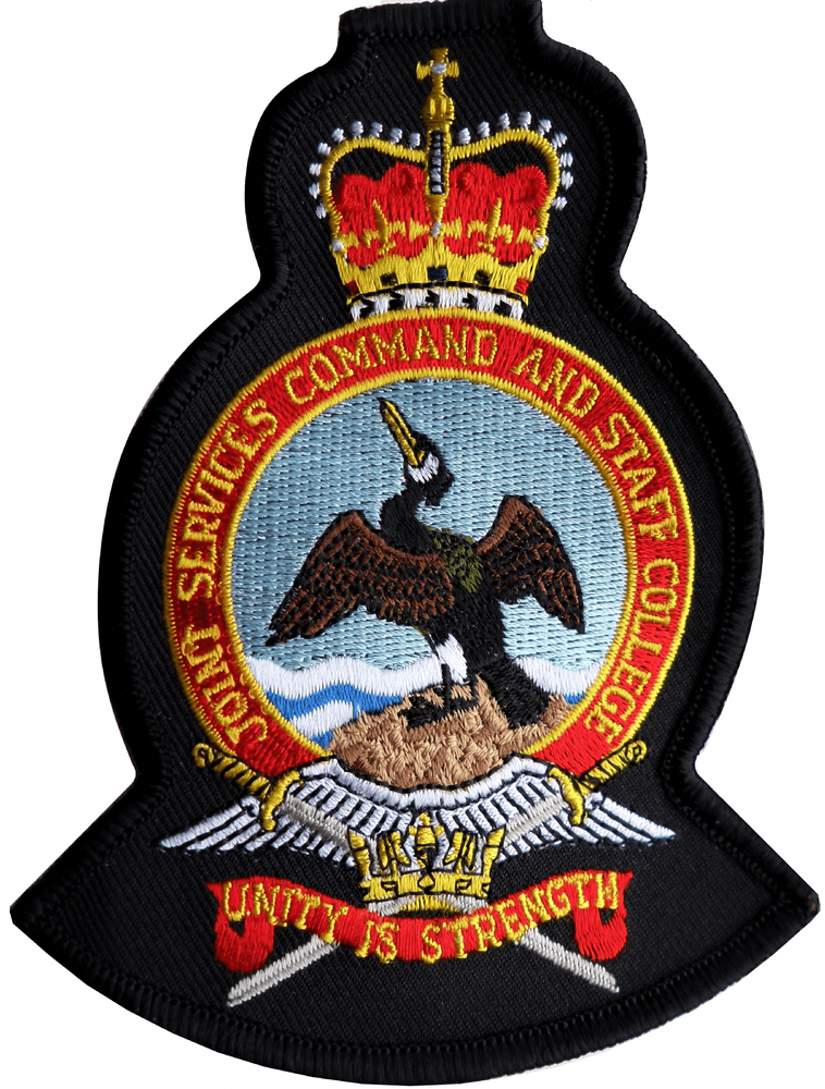 Joint Services Command and Staff College JSCSC Crest MOD Embroidered Patch