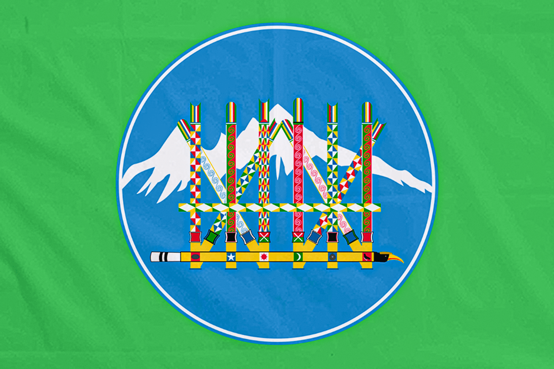 Kachin State Myanmar Flag with Eyelets