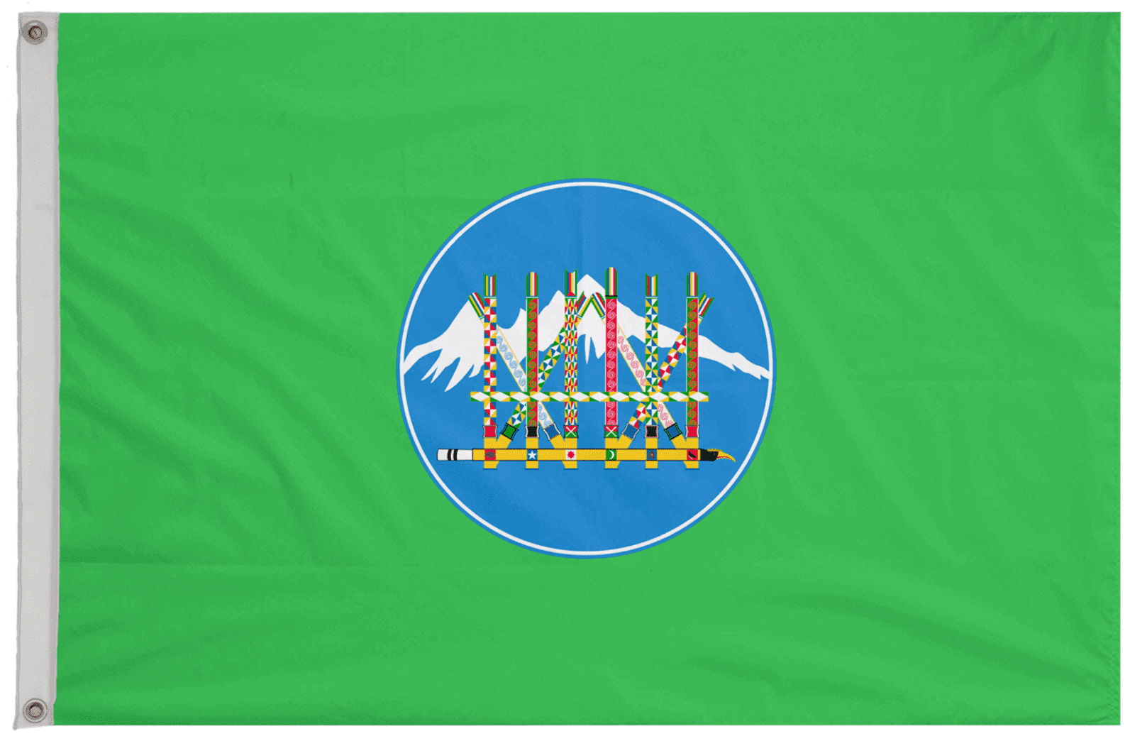 Kachin State Myanmar Flag with Eyelets