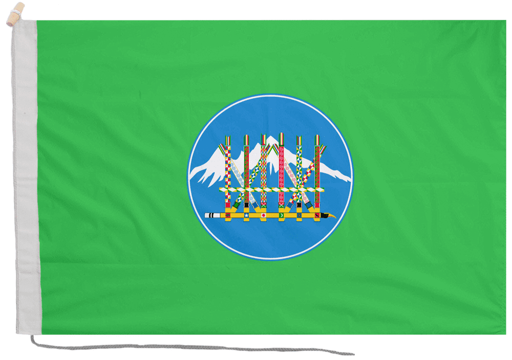 Kachin State Myanmar Flag with Rope & Toggle