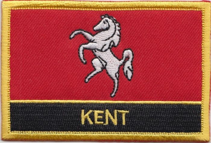 Kent Flag Embroidered Rectangular Patch