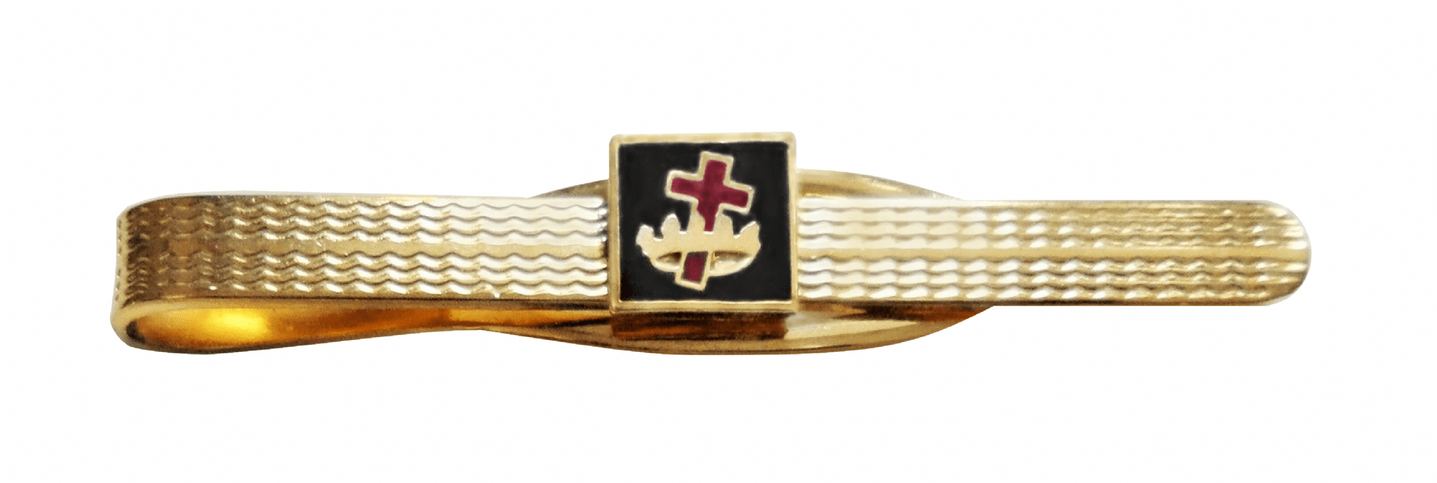 Knights Templar Cross & Crown Small Square Masonic Freemasonry Tie-Slide
