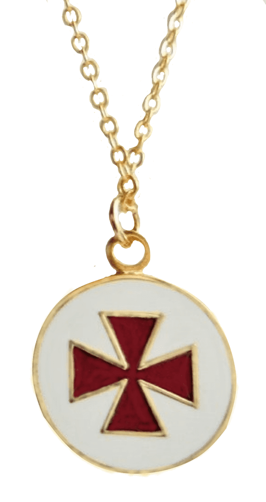 Knights Templar Cross-Pattée Round Masonic Freemasonry Pendant - K032P