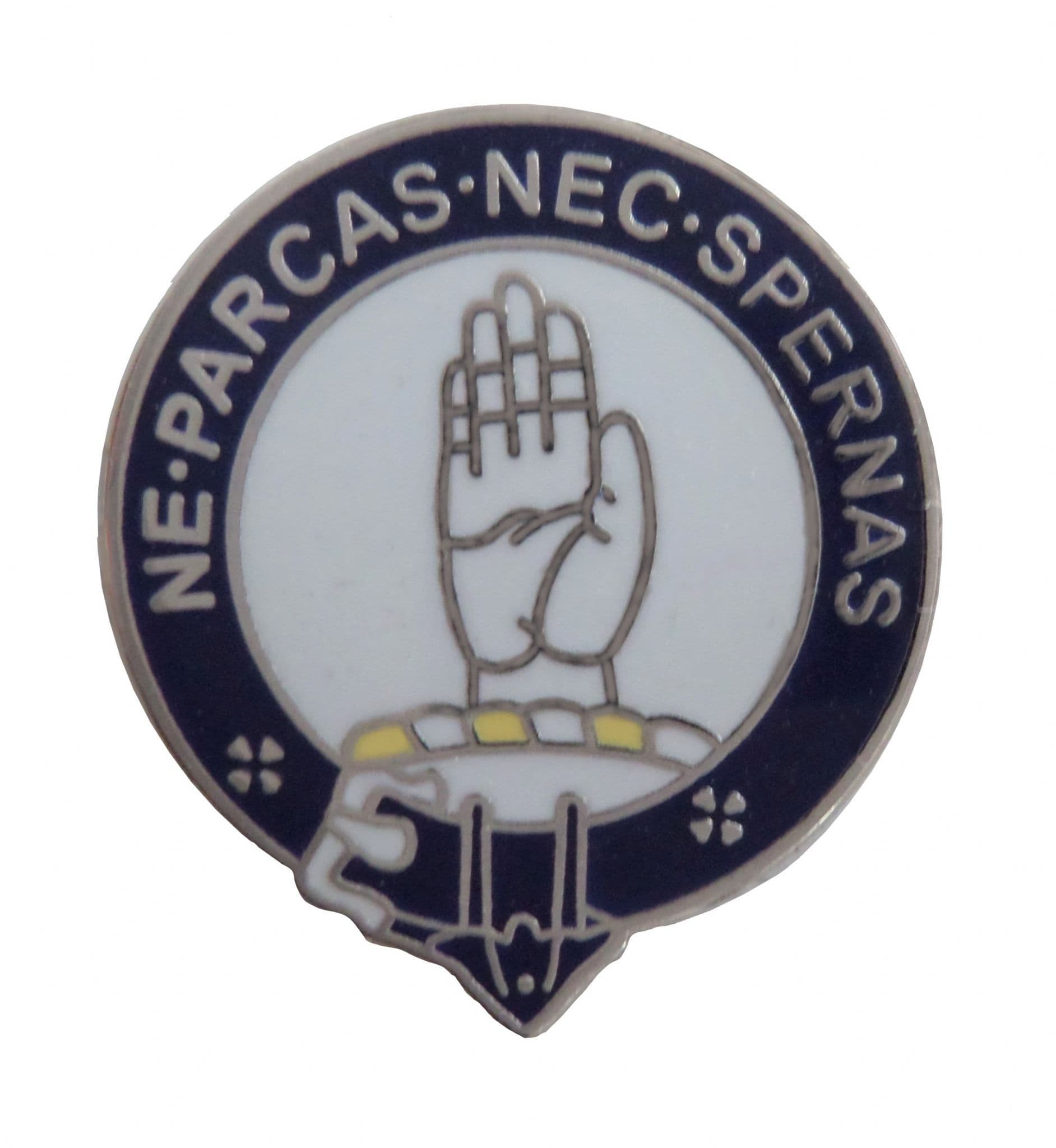 Lamont "Ne Parcas Nec Spernas" Scottish Clan Name Crest Pin Badge