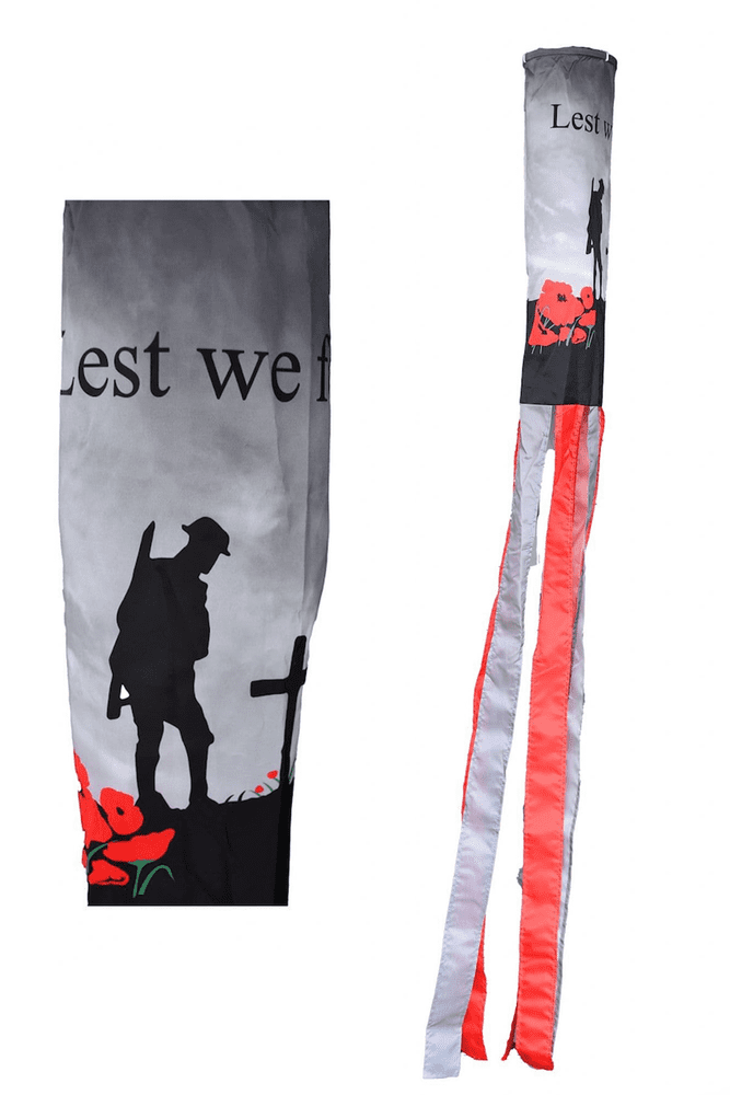Lest We Forget Poppy Nylon 5 Windsock