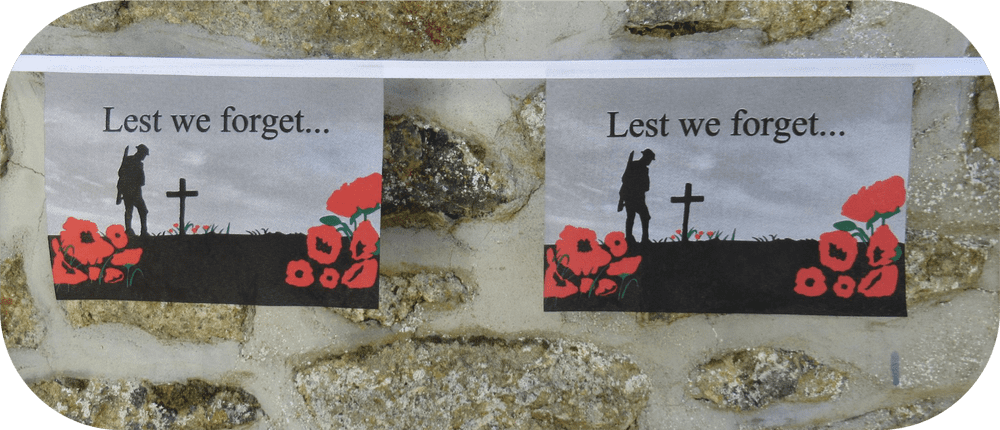 Lest We Forget Remembrance Flag Bunting