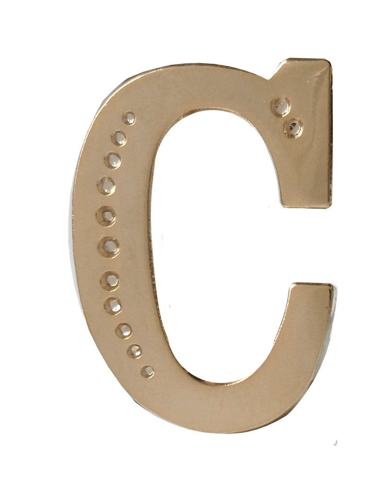 Letter C Gilded Orange Order Collarette Character - W063/GC