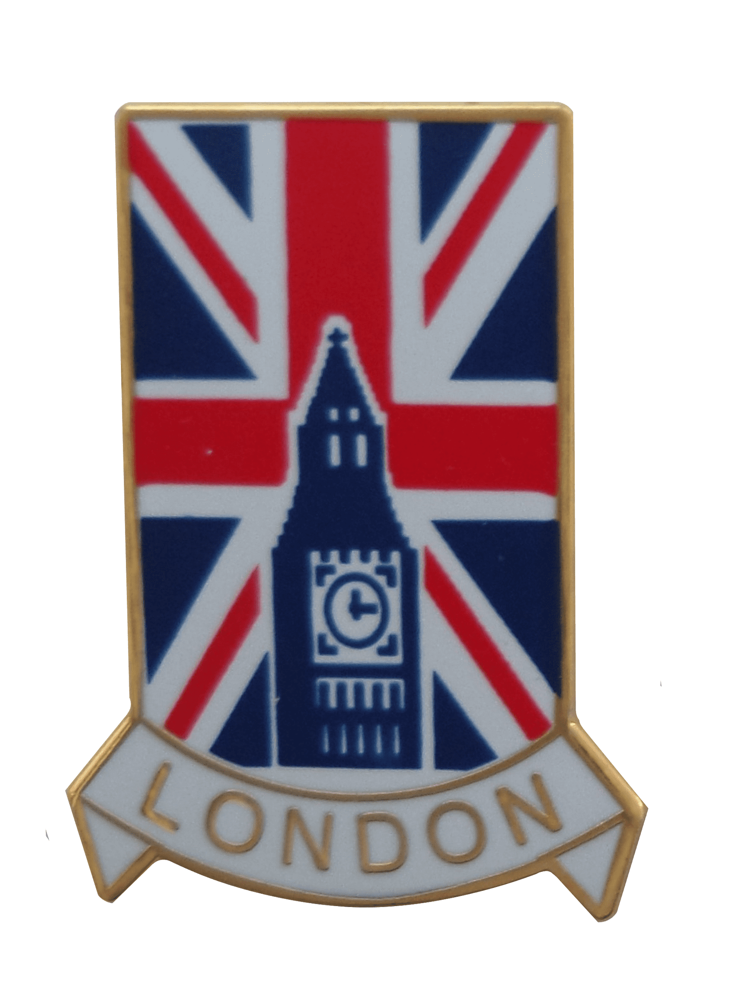 London Big Ben Elizabeth Tower & Union Jack Pin Badge