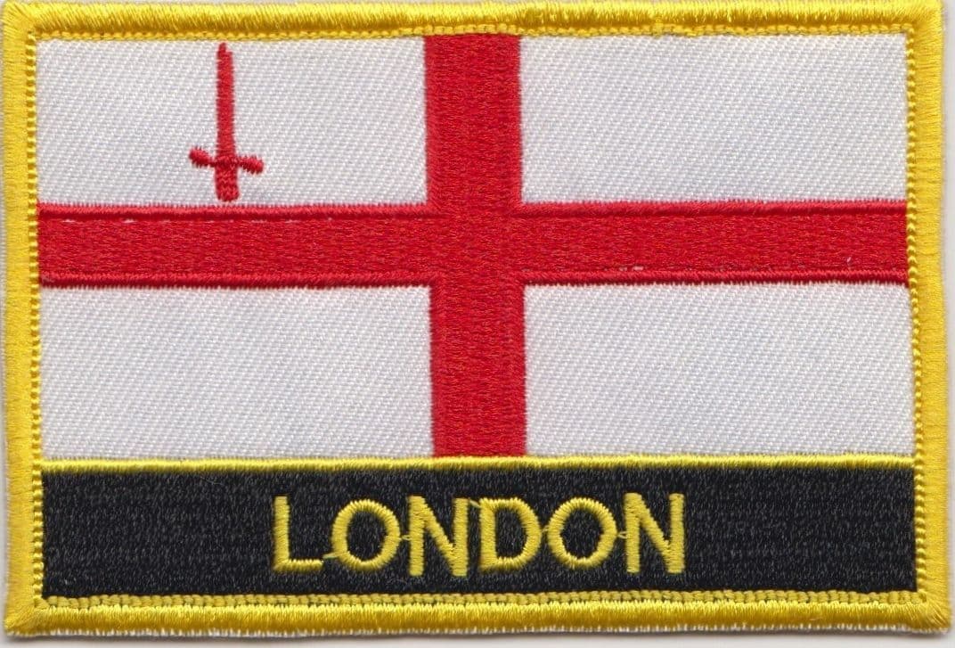 London Flag Embroidered Rectangular Patch
