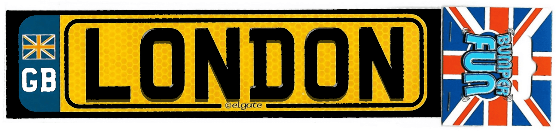 London Number Plate External Car Window Bumper Sticker