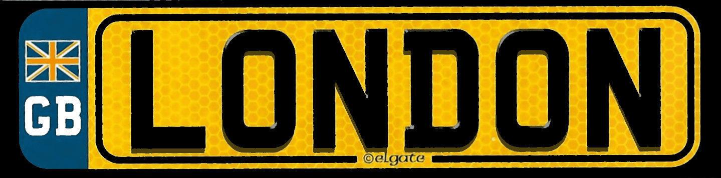 London Number Plate External Car Window Bumper Sticker