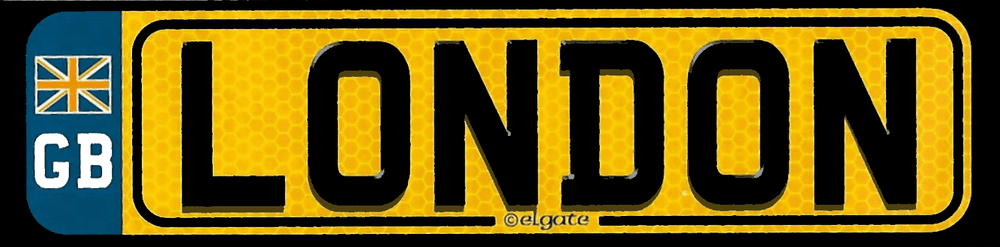 London Number Plate External Car Window Bumper Sticker