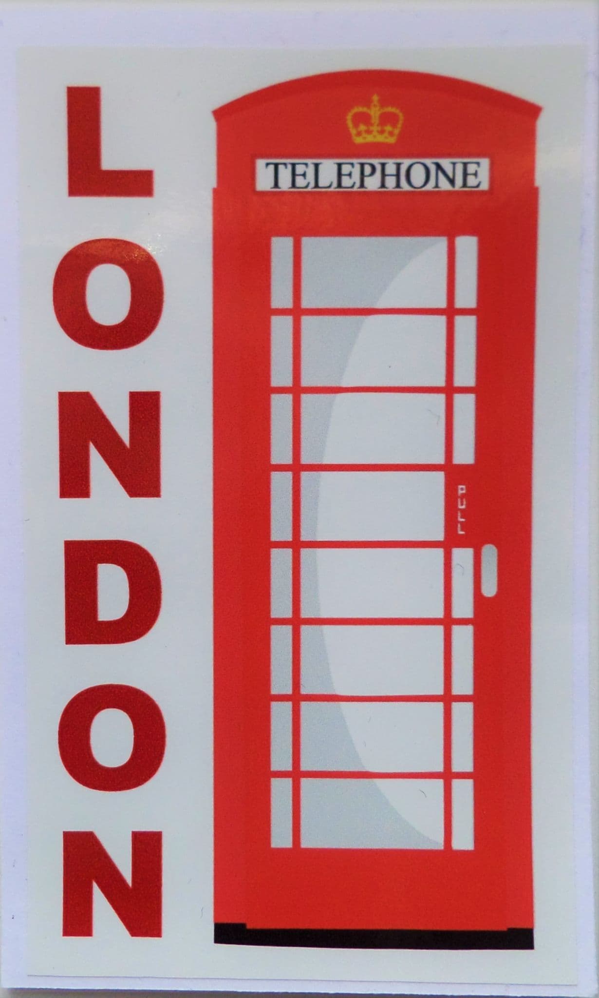 London Red Telephone Box Car External Sticker