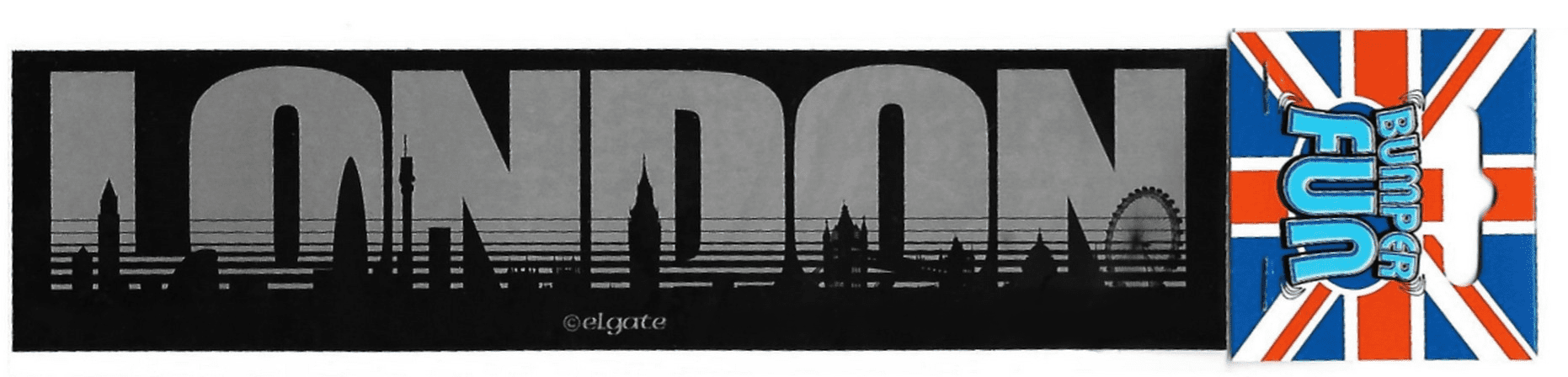 London Skyline External Car Window Bumper Sticker