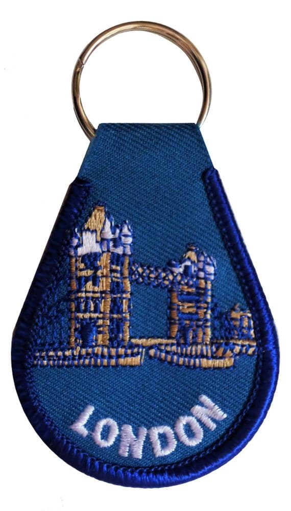 London Tower Bridge Embroidered Keyring - A254