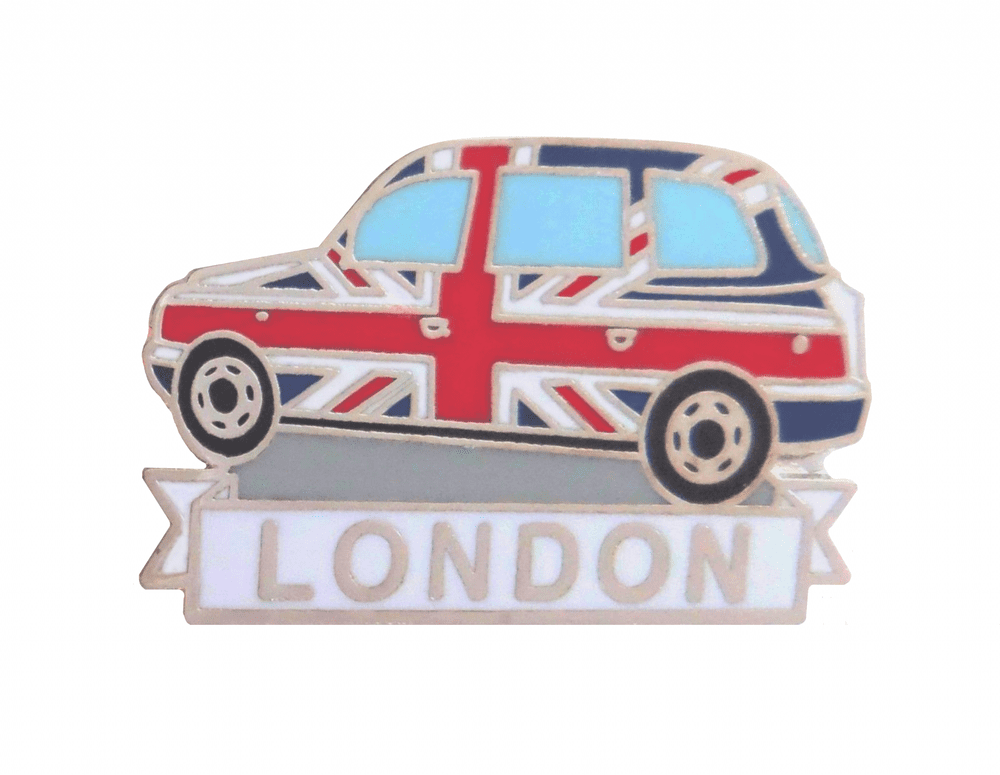 London Union Jack Taxi Cab Pin Badge