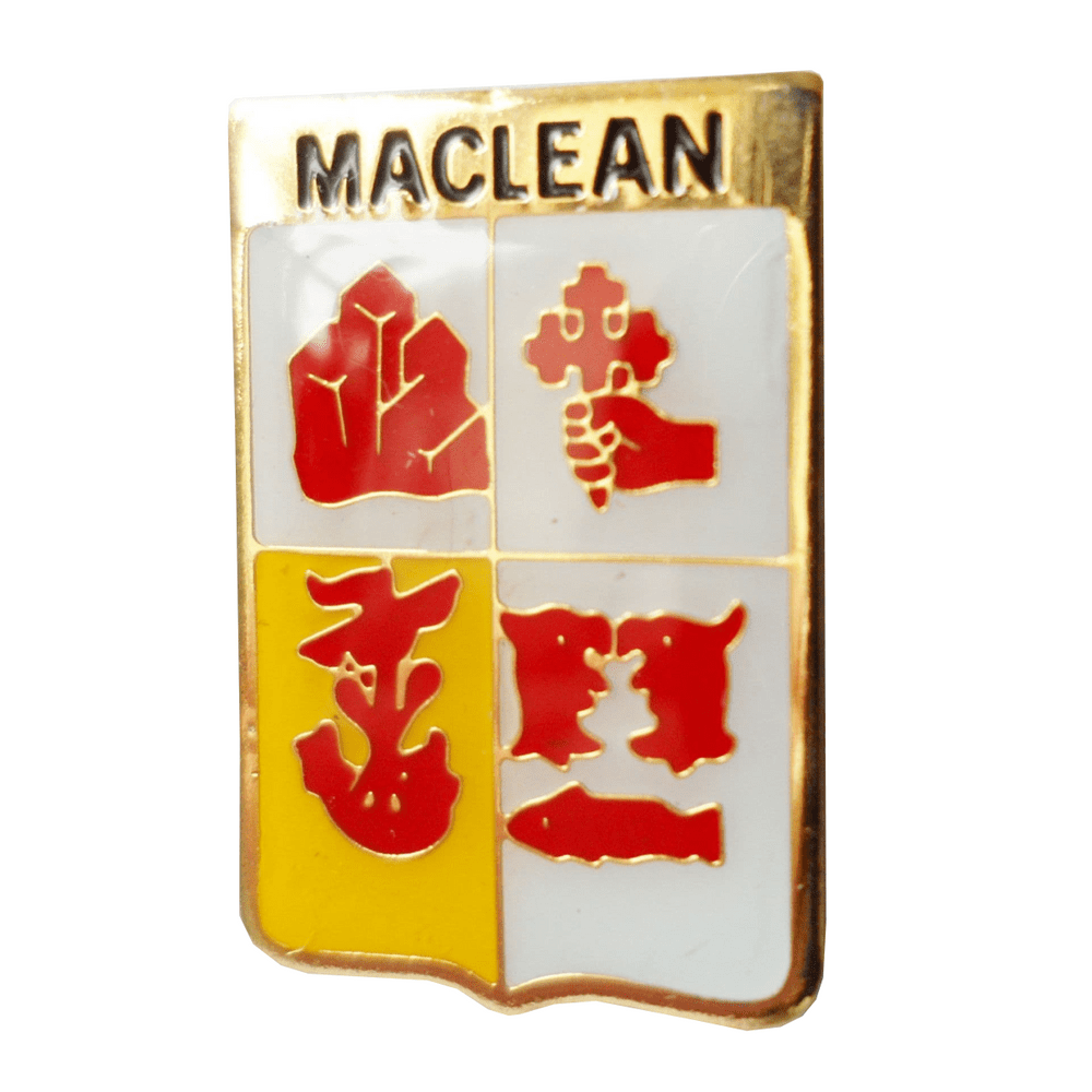 MacLean Scottish Clan Name Coat of Arms Pin Badge